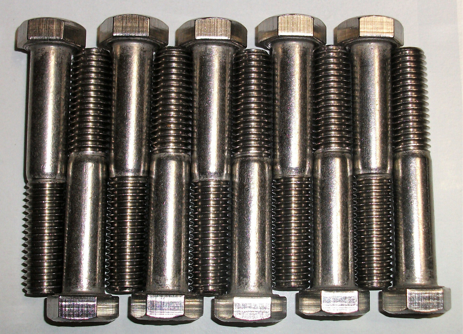 10x F593C, ASTM STAINLESS STEEL SS HEX BOLT 3" X 1/2" X 13 THREADS PER ...