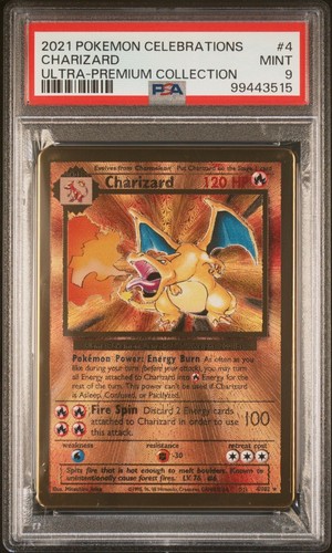 PSA 9 2021 Pokemon Celebrations Charizard Metal Card UPC 4/102 MINT ...