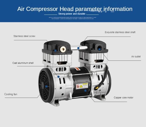 Oil-free Silent Air Compressor Head Air Pump Air Compressor Copper Wire ...