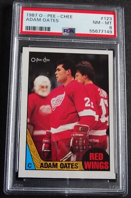 1987 OPC O-Pee-Chee #123 Adam Oates RC Detroit Red Wings Hockey Card ...