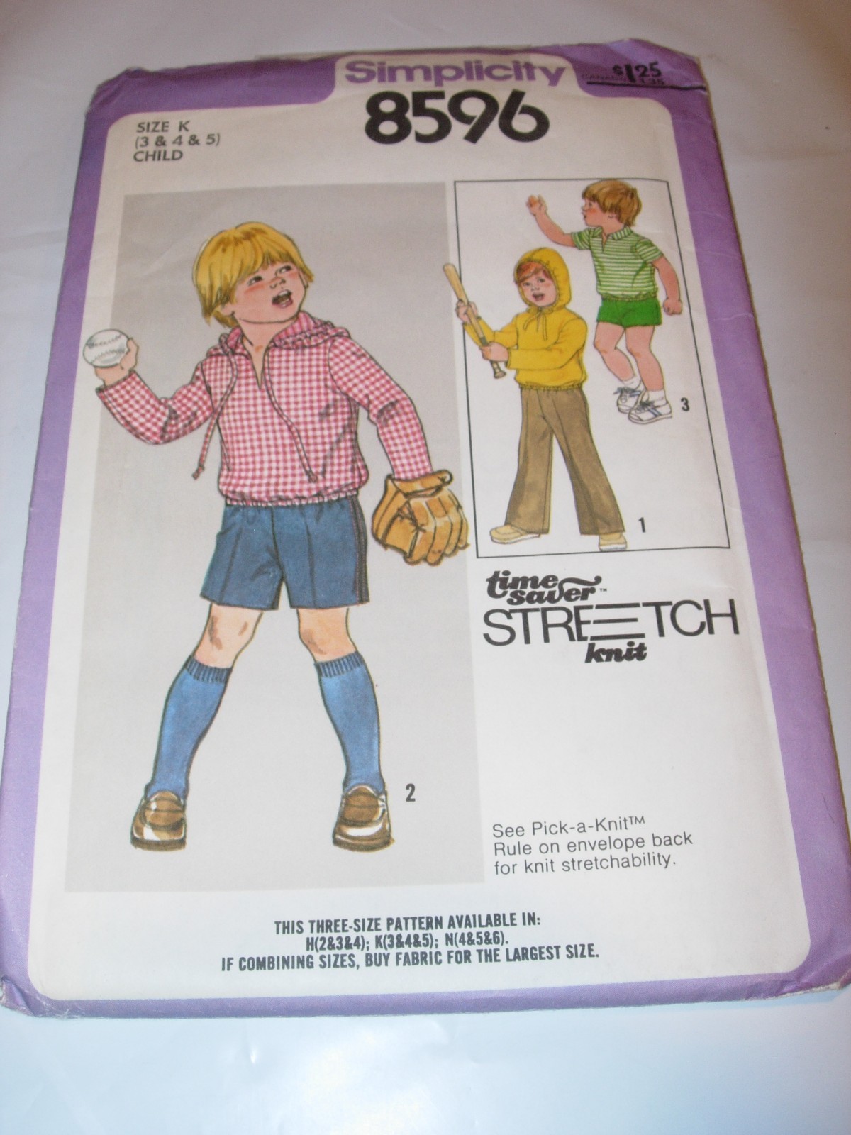 CHILD UNCUT SIMPLICITY Sewing Pattern 8596 KNIT STRETCH SHORTS PANTS ...