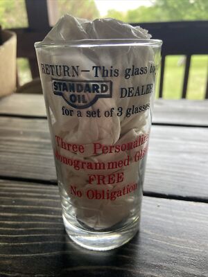 Standard Oil Promotional Vintage Drinking Glass 5.25" Gas & Oil ...