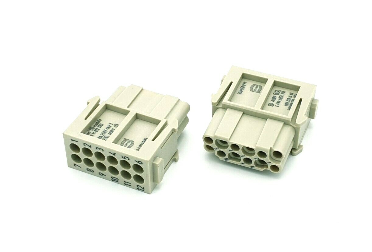 2x Harting Han DD module, crimp female 09 14 012 3101 - 2 Stück | eBay