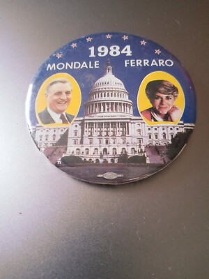 1984 Mondale / Ferraro Campaign 21/2" Button | eBay