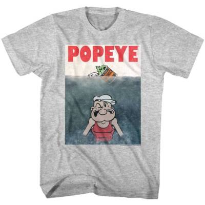 Popeye Jaws Parody Men's T Shirt | eBay