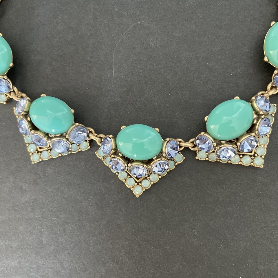 Stella & Dot Rory Gold Tone Chain Necklace Blue Lobster Closure ...