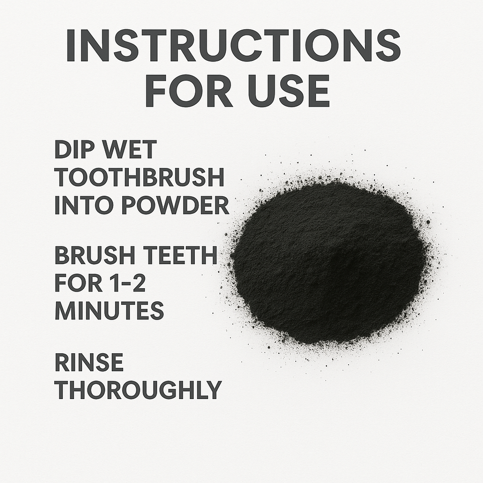 Activated Charcoal Toothpaste Powder Natural Teeth Whitening Oral Care ...