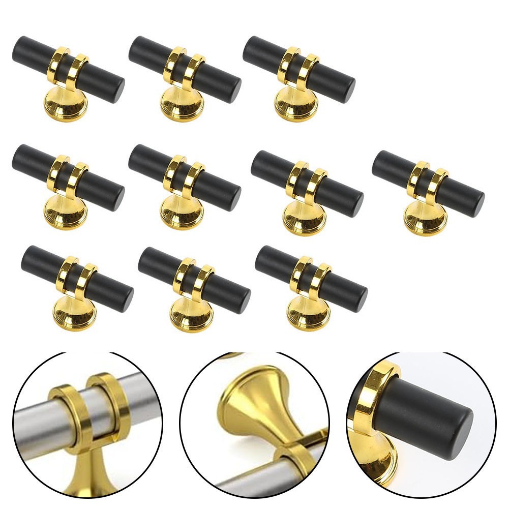 Contemporary Single Hole Knobs 10 Pack Gold Cabinet Knobs for Any ...