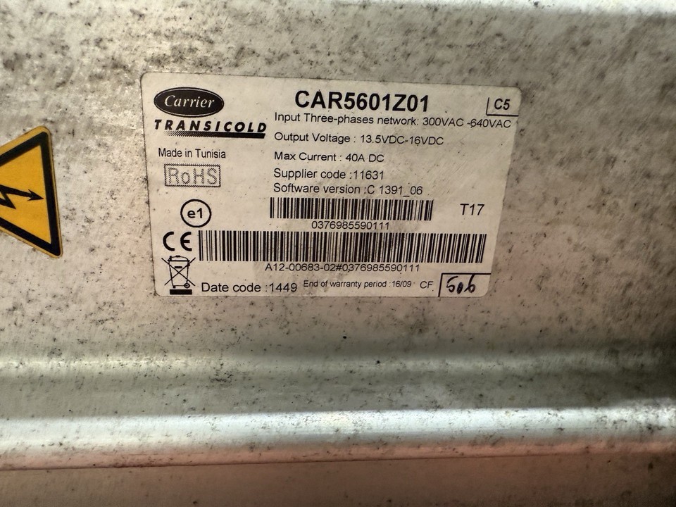 Carrier, Victor Transicold engine Charger CAR5601Z01 a12-00683-02 ...