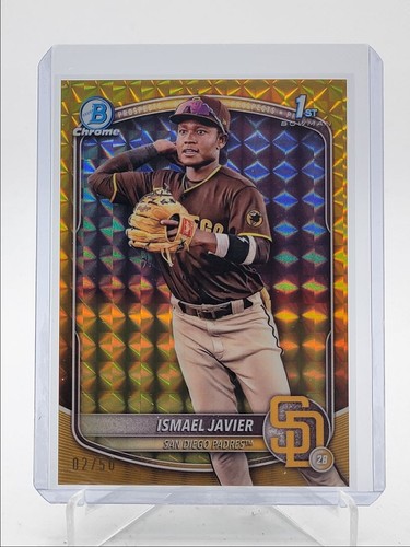 2025 Bowman - Chrome Prospects Ismael Javier #BCP-52 Gold Geometric ...