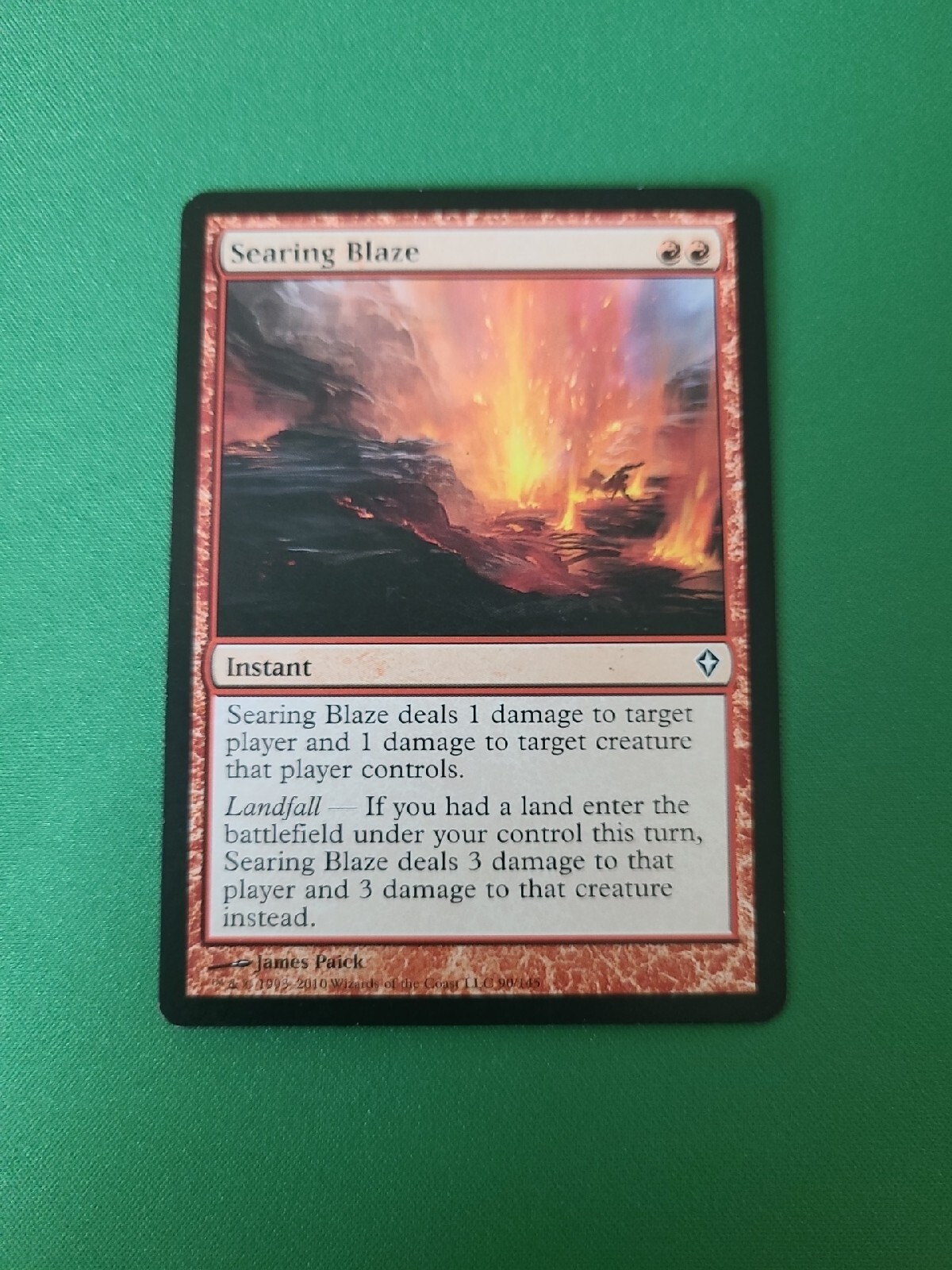 MTG Searing Blaze Worldwake 90/145 Regular Common for sale online | eBay