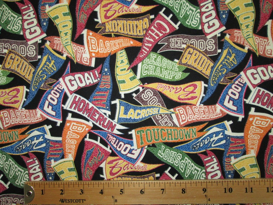 Flags Sports Football Hockey Baseball Basketball Soccer Cotton Fabric ...
