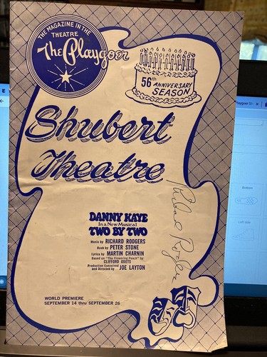 Playgoer, Danny Kaye in Two by Two, Autographed - Danny Kaye and ...