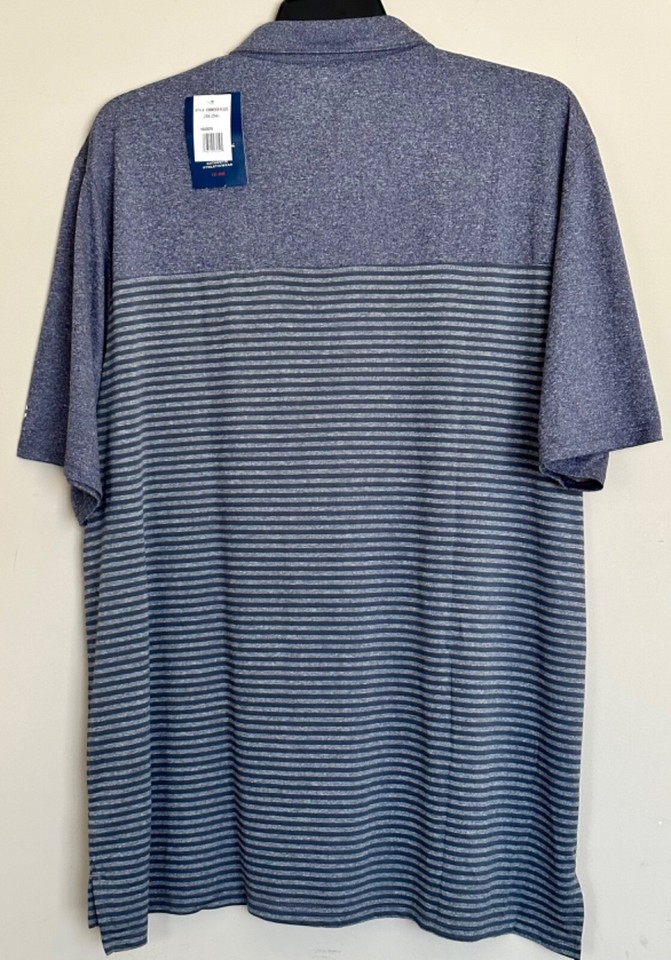 New Georgia Tech Polo Shirt Sz 2XL Blue Gray Stripe Champion ...