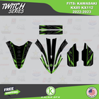 Graphics Kit for KAWASAKI KX85 KX112 2022 2023 Twitch-Green | eBay