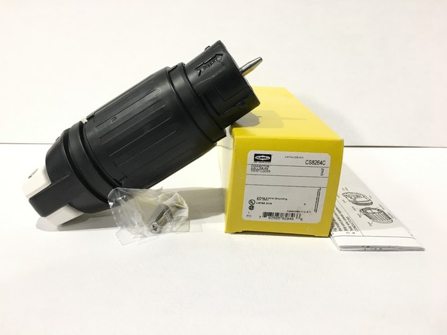 Hubbell CS8264C 2-Pole Locking Connector - Black for sale online | eBay