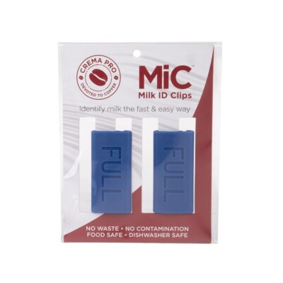 Set with 2 Milk ID CLIPS Pro Milk ID Clips Crema Jug Handle - Blue FULL ...