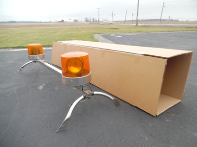 Vtg FEDERAL SIGNAL VISIBAR LIGHTBAR Model 11 Amber Rotating Lights ...