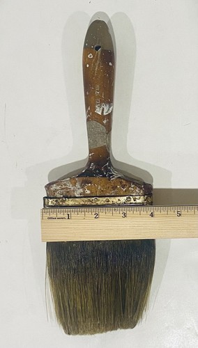Vintage Large Paint Brush Rustic Decor Primitive Wooden Handle ...