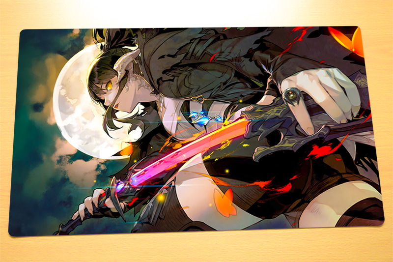 No.3896 Final Fantasy TCG Custom Playmat Samurai FF Card Game Play Mat ...