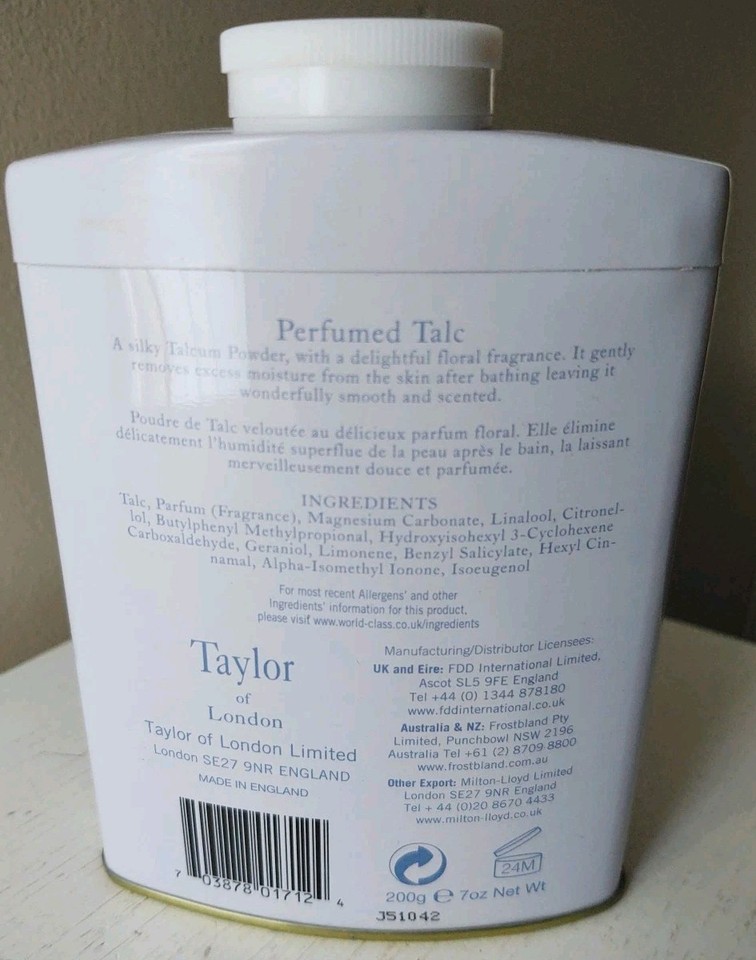 Taylor of London Delicate Freesia Luxury Talcum Powder England 200g. 7 ...
