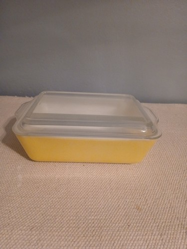 Vintage Pyrex Yellow Refrigerator dish with ribbed lid, #503-B | eBay