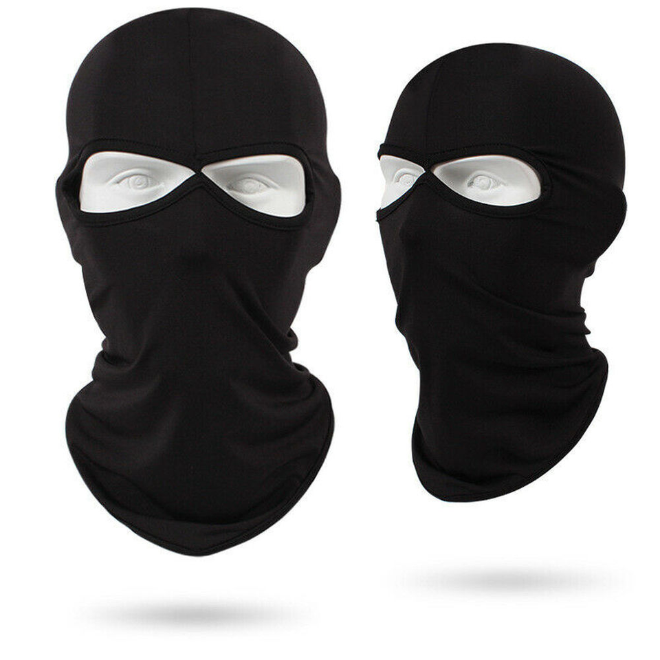 2 Hole Balaclava Full Face Mask Beanie Ski Sun Hood Motorcycle Cycling ...