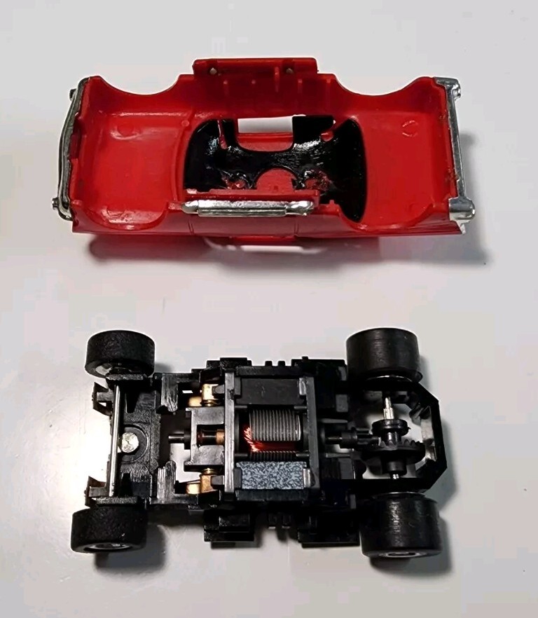 Vintage Tyco Red 1957 Chevy Bel Air HO Slot Car HP 440-X2 Chassis No ...