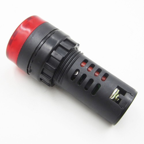2PCS 220V AD16-22SM 22mm Red LED Flash Alarm Indicator Light Lamp with ...