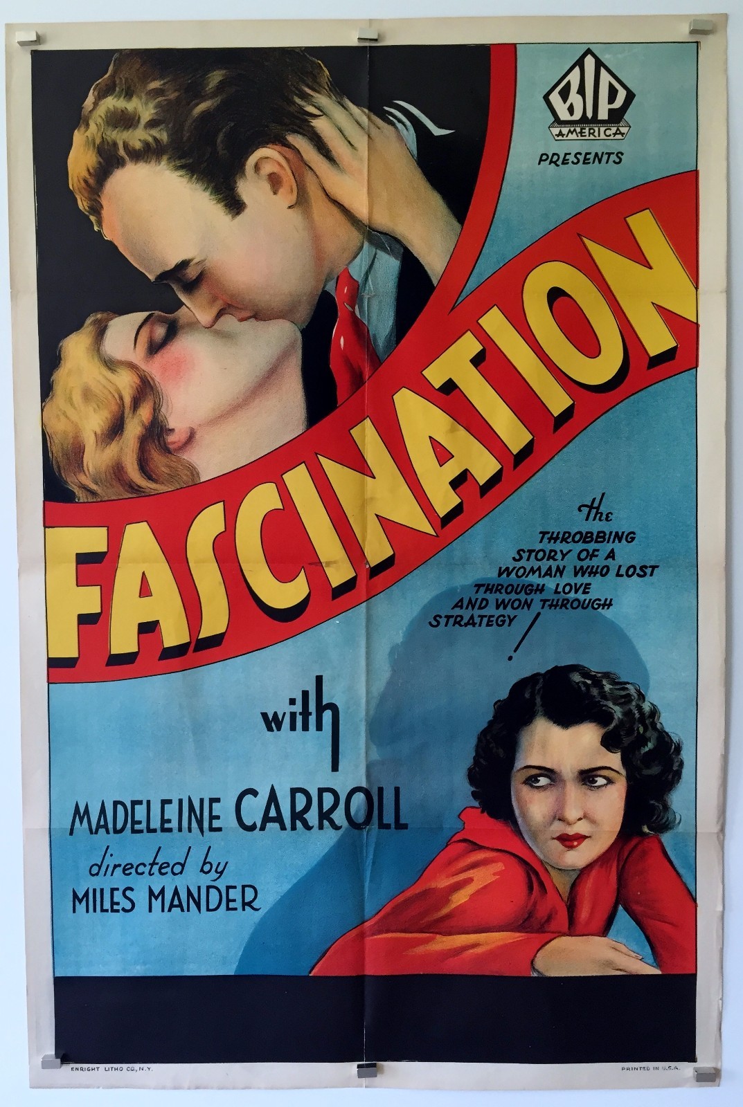 FASCINATION Rare Original Movie Poster One Sheet Madeleine Carroll ...