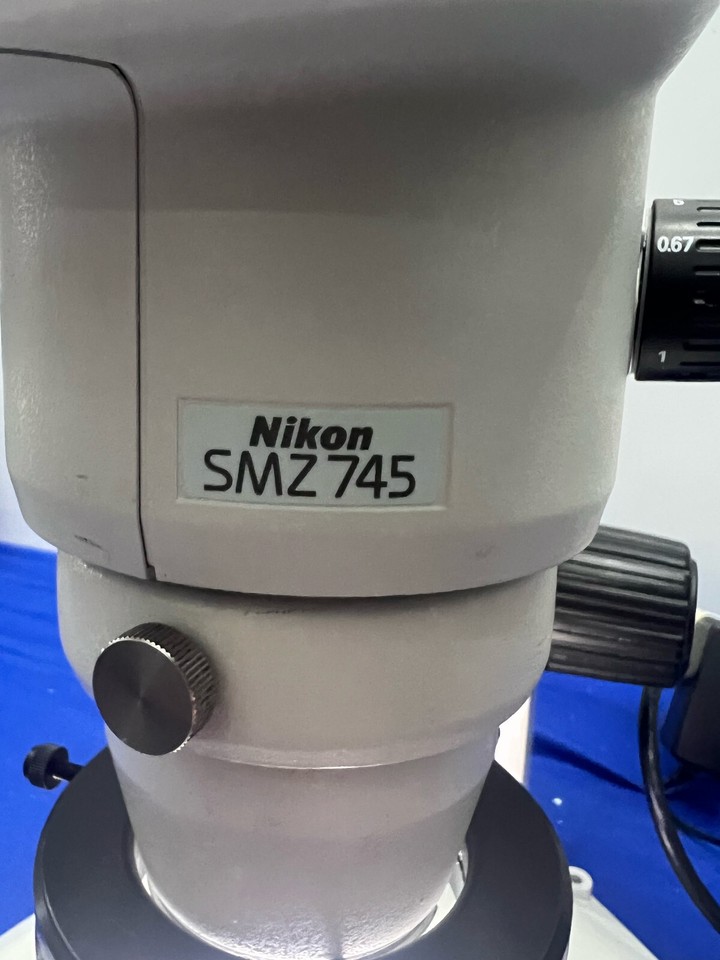 NIKON SMZ 745 MICROSCOPE 6.7X-50X WITH NIKON C-PSN 213406 STAND AND LED ...