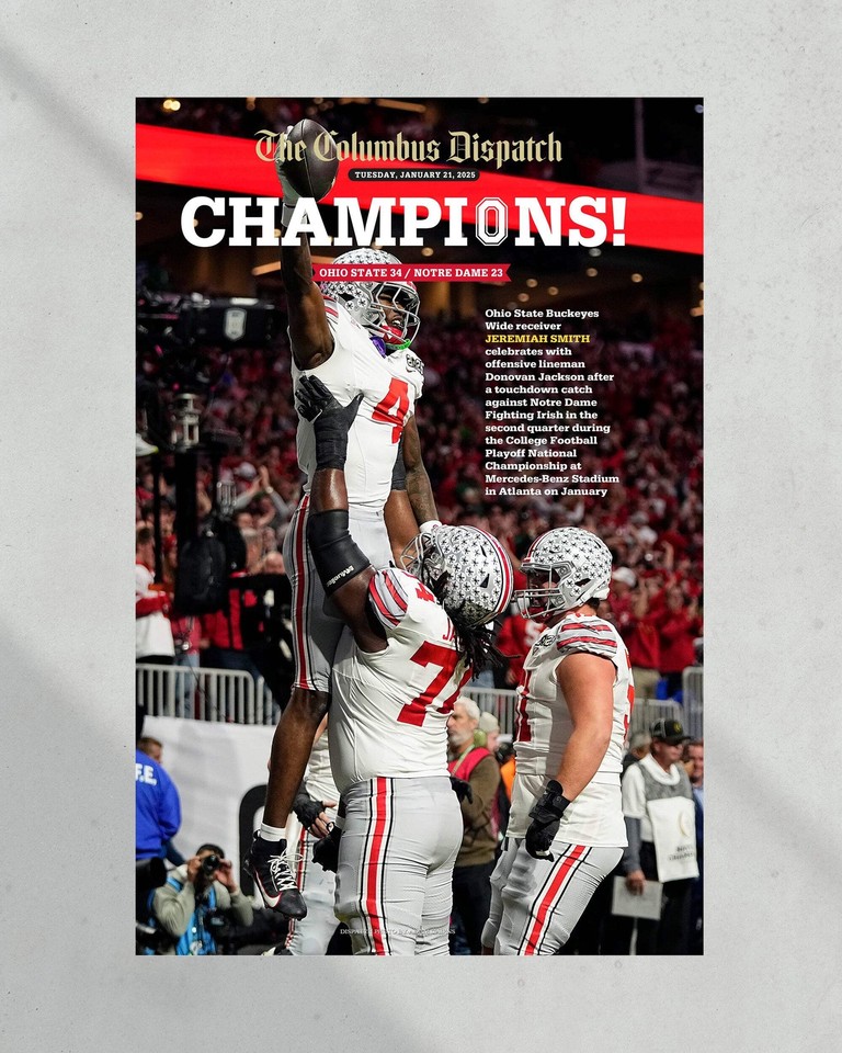 2025 Ohio State Buckeyes National "CHAMPIONS" Special Edition Newspaper ...