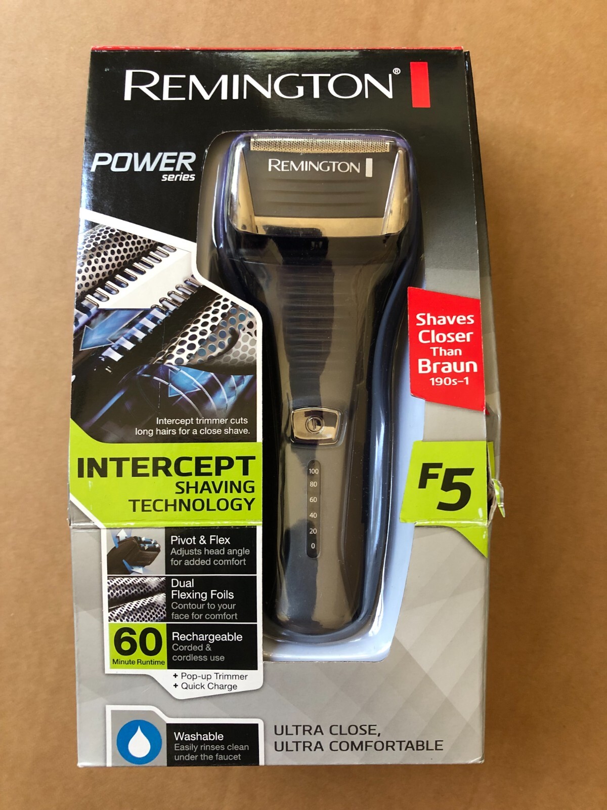 Remington F-5800 Rechargeable Cordless Pivot Flex Foil Men's Electric ...