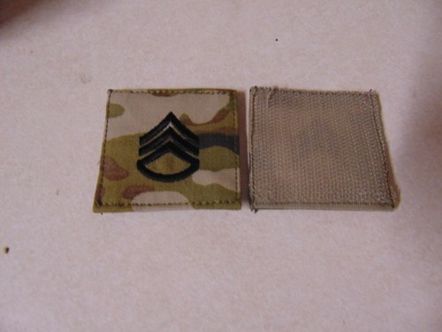 MILITARY PATCH US ARMY RANK HOOK & LOOP BACK MULTICAM COMBAT OCP STAFF ...