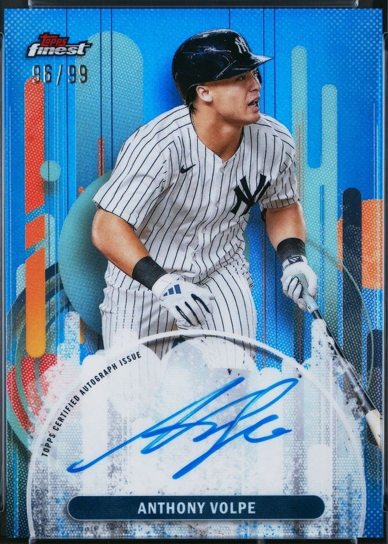 2025 Topps Finest - Finest Autographs Anthony Volpe #FA-AV Blue ...