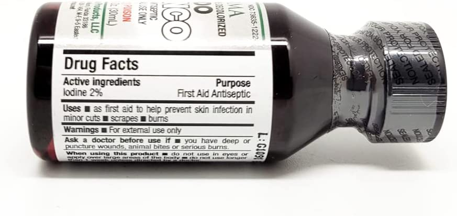 Iodine Tincture Decolorized 1oz Iodo First Aid Antiseptic Clear Yodo ...