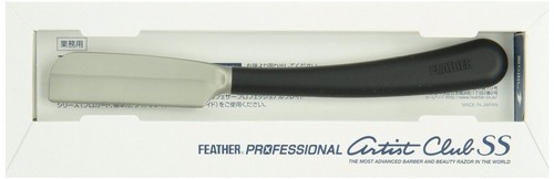 Feather Razor Straight Professional Artist Club SS Black Shave | eBay ...
