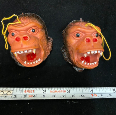 Pair of Gorilla Ape Monkey Primate Heads Hong King Kong Vintage | eBay