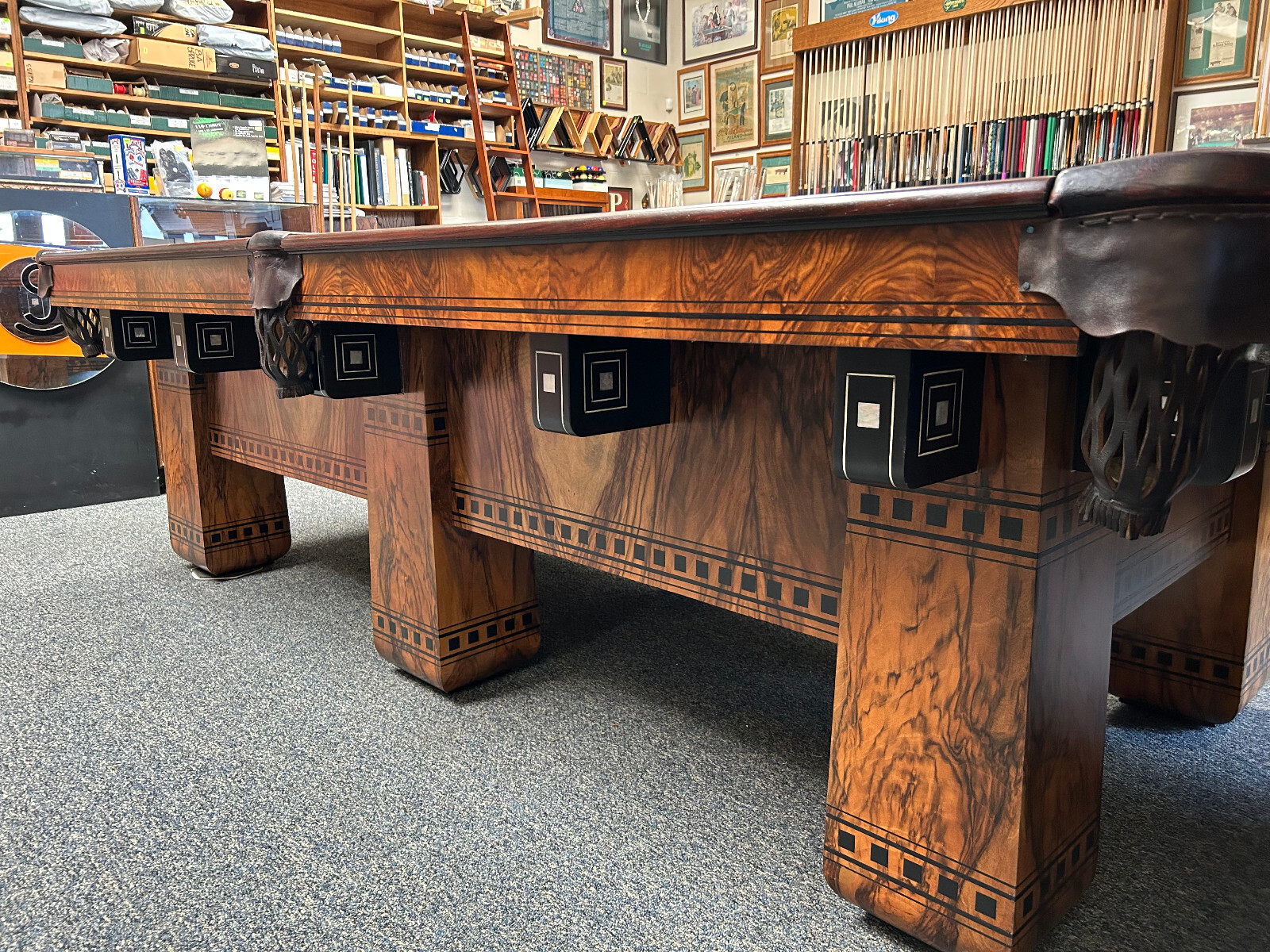 9' 1900's Brunswick Balke Collender Alexandria Antique Pool Table ...