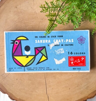 Vintage Sakura Cray-Pas 16 Oil Colors In Stick Form Crayons Made in ...