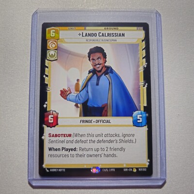 Lando Calrissian #197 Rare Star Wars Unlimited Spark of Rebellion SOR ...