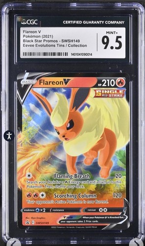 Pokémon TCG Flareon V SWSH149 Black Star Promos CGC 9.5 Mint+ 🔥LOW POP🔥 ...