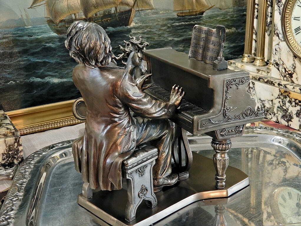 A gift for a pianist, a figurine of Fryderyk Chopin at the piano | eBay UK