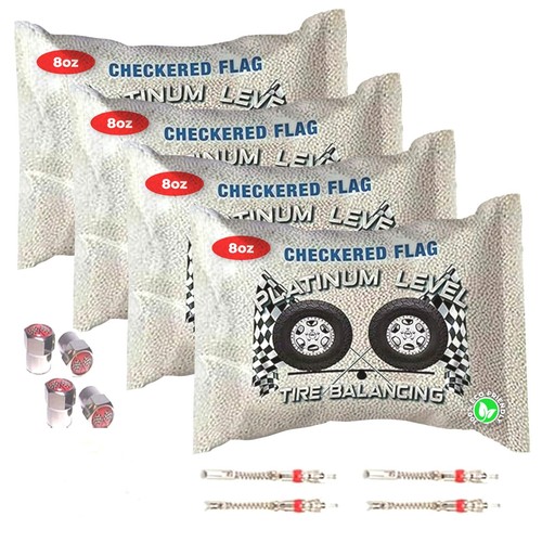 (4-8oz) Tire Balance Beads 8 ounce Balancing Bags by Checkered Flag | eBay