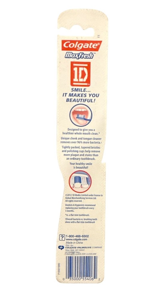 Colgate MaxFresh 2012 1D ONE DIRECTION Purple & Black Soft Bristle ...