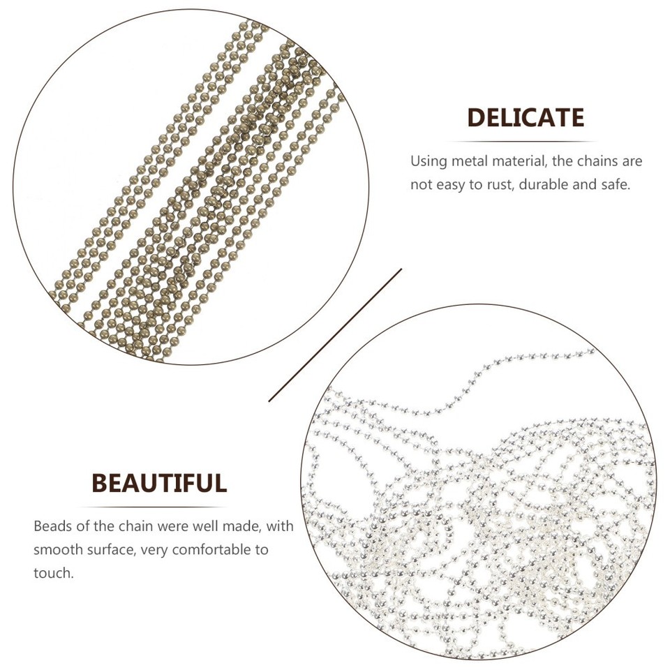 5 Pcs Metal Chains Bead Link Chains for Bracelet Keychain Crafts | eBay UK