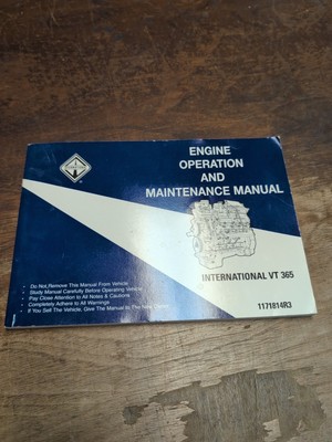 International VT 365 Engine Operation and Maintenance Manual | eBay