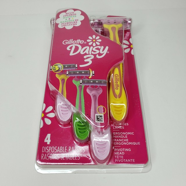 Gillette Daisy 3 Disposable Razors 4 Count Multi Colors for sale online ...
