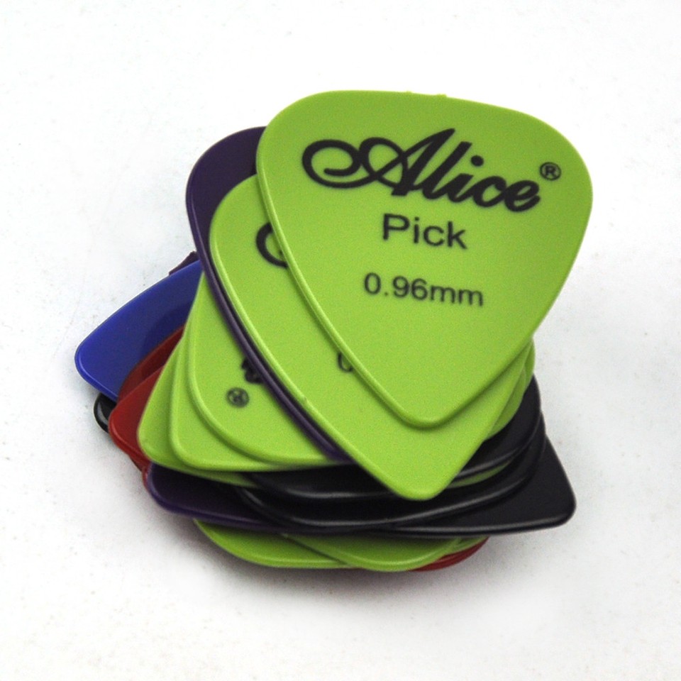 Lots of 100pcs Alice AP-P Smooth ABS Guitar Picks Multi Thickness Mixed ...