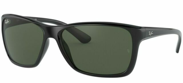 Ray-Ban RB4331 Men's Sunglasses - Black Frame with Green Classic G-15 ...